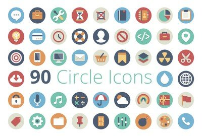 Free Circle Icon Set • Flat Icons